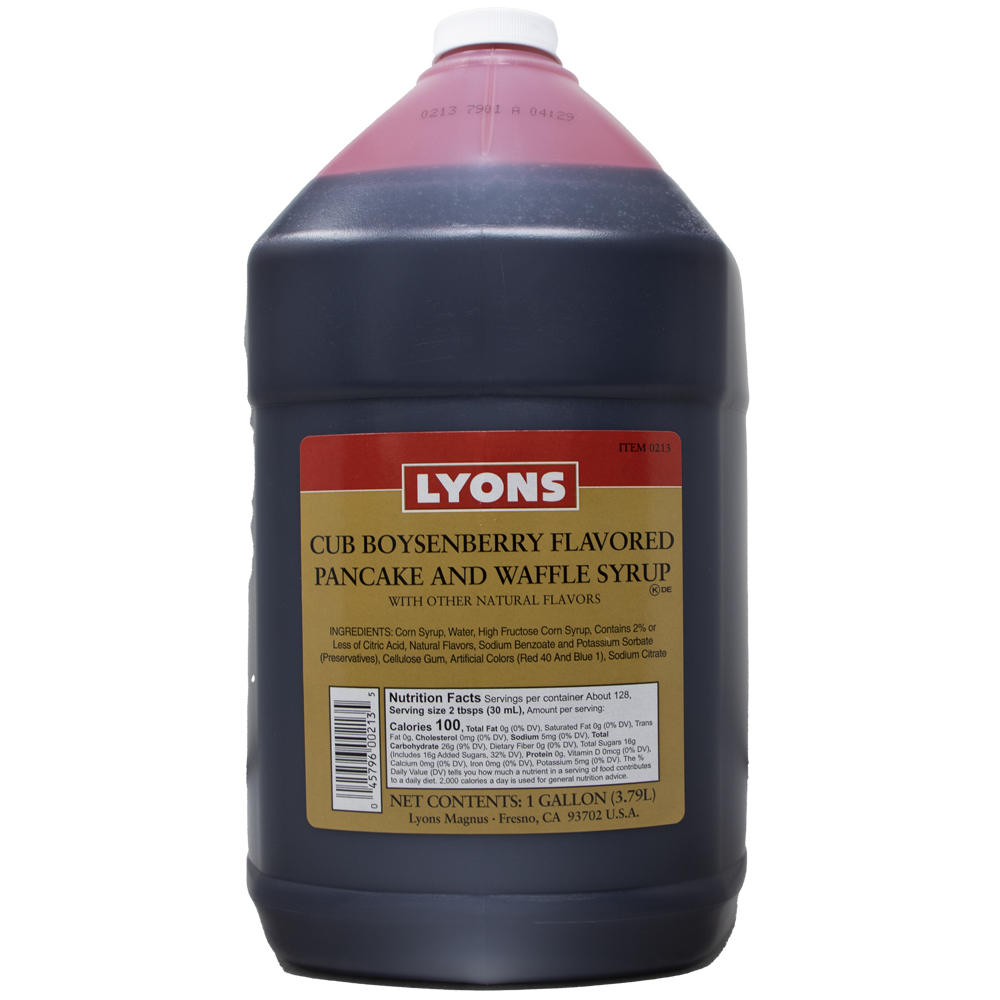 Lyons Cub Boysenberry Flavored Pancake and Waffle Syrup, 1 Gallon -- 4 ...