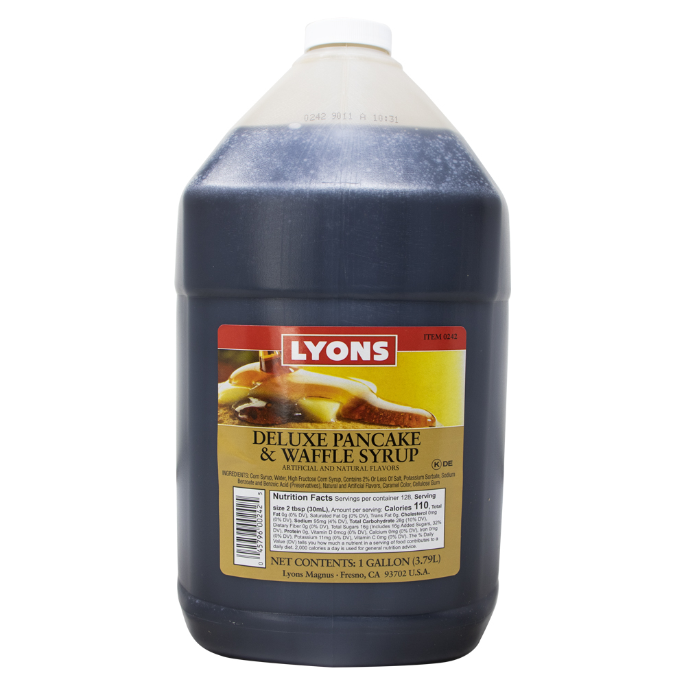 Lyons Deluxe Pancake and Waffle Syrup, 1 Gallon -- 4 per case