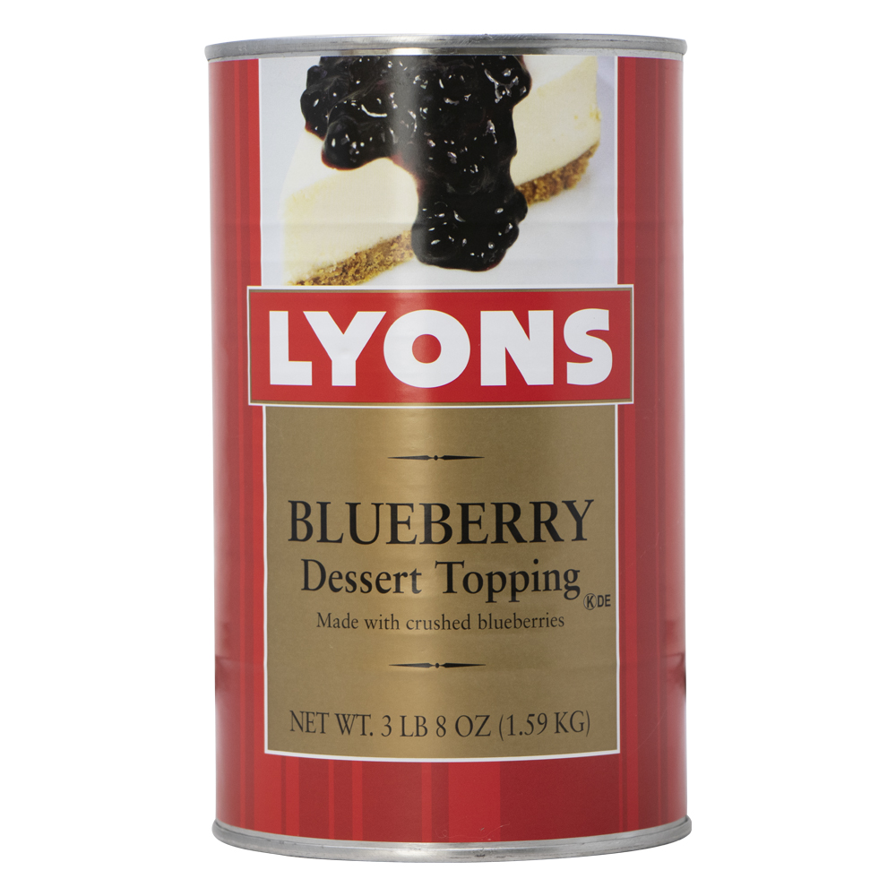 Lyons Crushed Blueberries Sundae Topping, Number 5 Can -- 6 per case