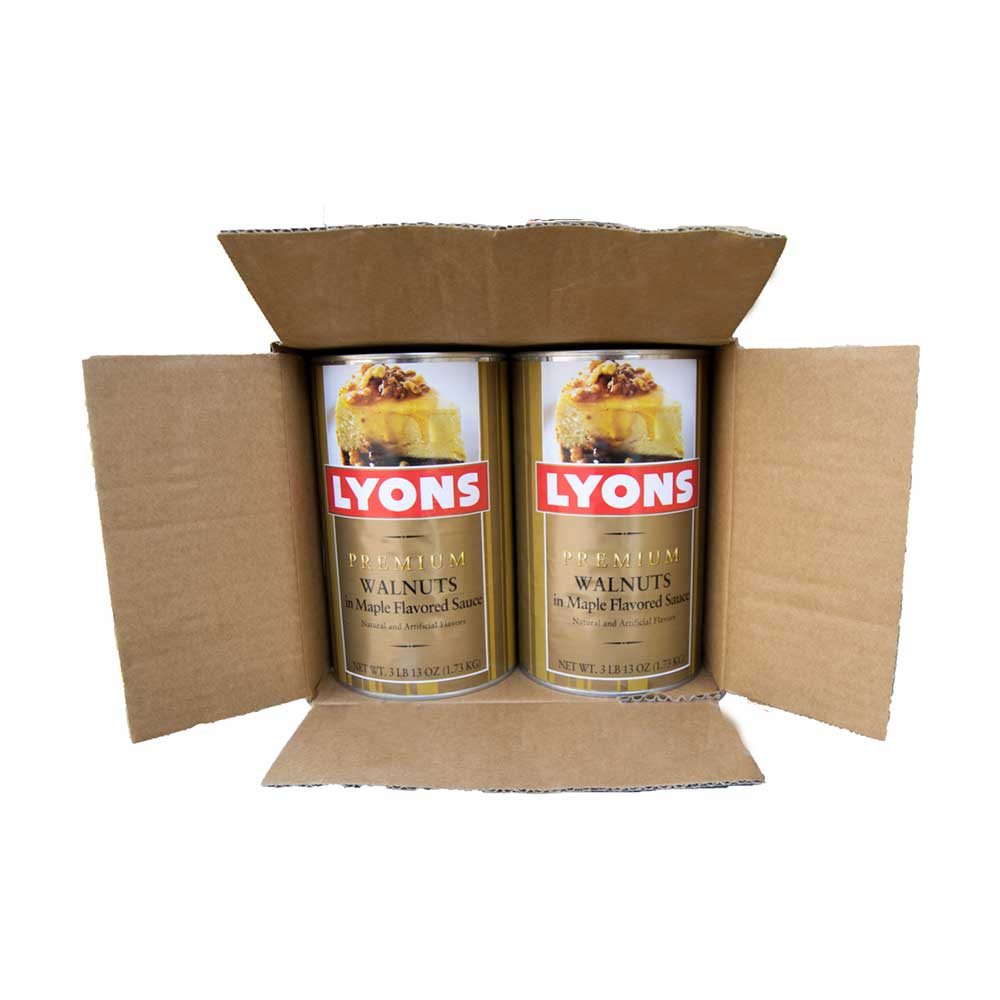 Lyons Premium Walnuts in Maple Flavored Sauce, Number 5 Can -- 6 per case