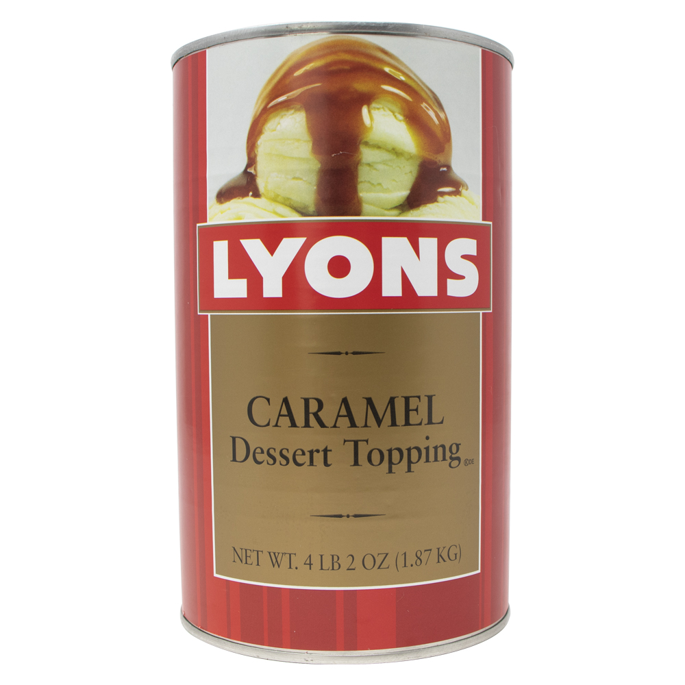 Lyons Caramel Sundae Topping, Number 5 Can -- 6 per case