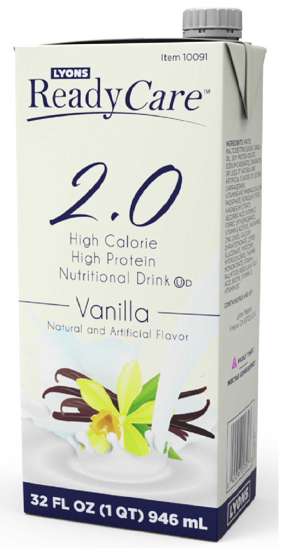 Lyons ReadyCare 2.0 Vanilla Nutritional Drink, 32 Ounce -- 12 per case