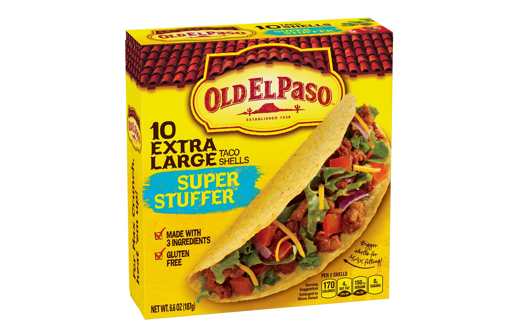 Old El Paso Extra Large Taco Shells Super Stuffer Case | FoodServiceDirect