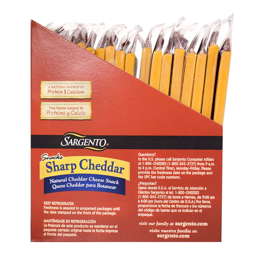 Sargento Sharp Cheddar Snack, 1.5 Ounce -- 72 per case.