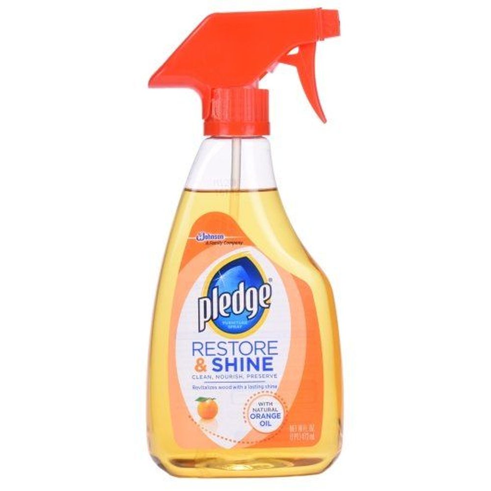 Pledge Restore and Shine Orange Oil Furniture Trigger Spray, 16 Fluid ...