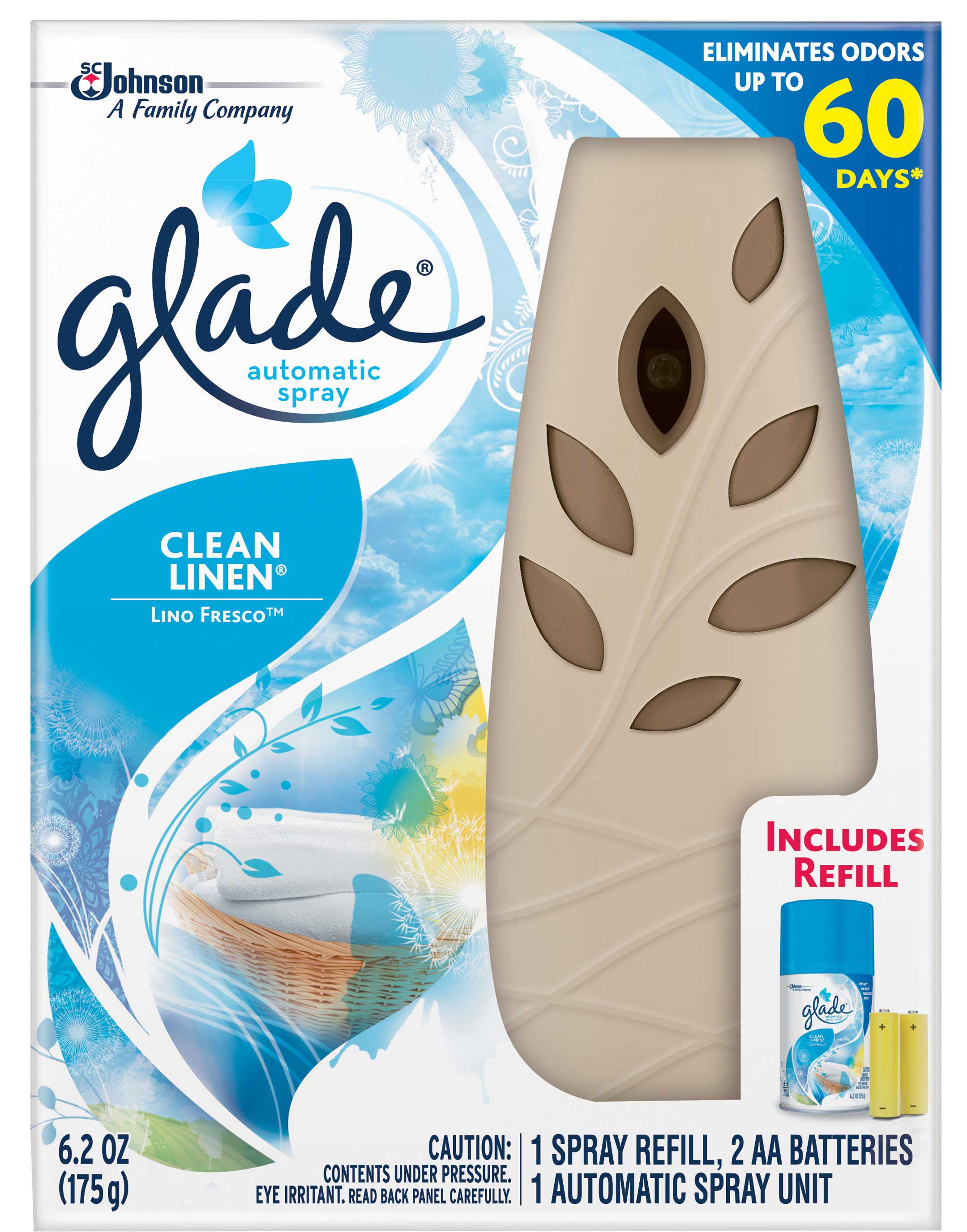 Glade Clean Linen Automatic Spray, 6.2 Ounce -- 4 per case ...