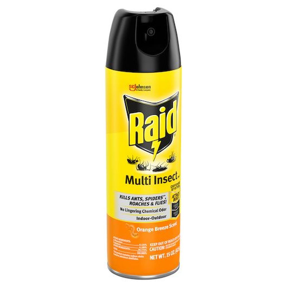 Raid Orange Breeze Multi Insect Killer, 15 Ounce Aerosol -- 12 per case