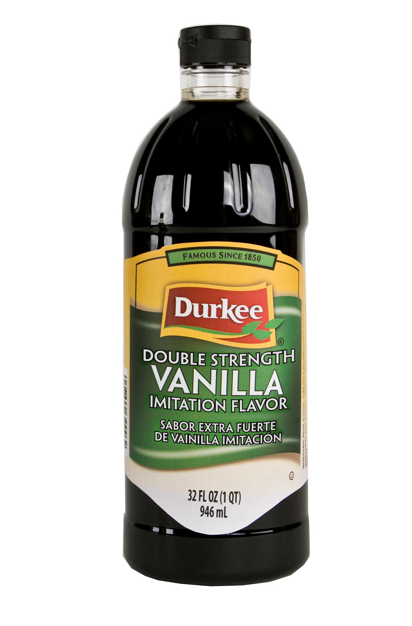 Durkee Double Strength Imitation Vanilla - 32 oz. bottle, 6 per case
