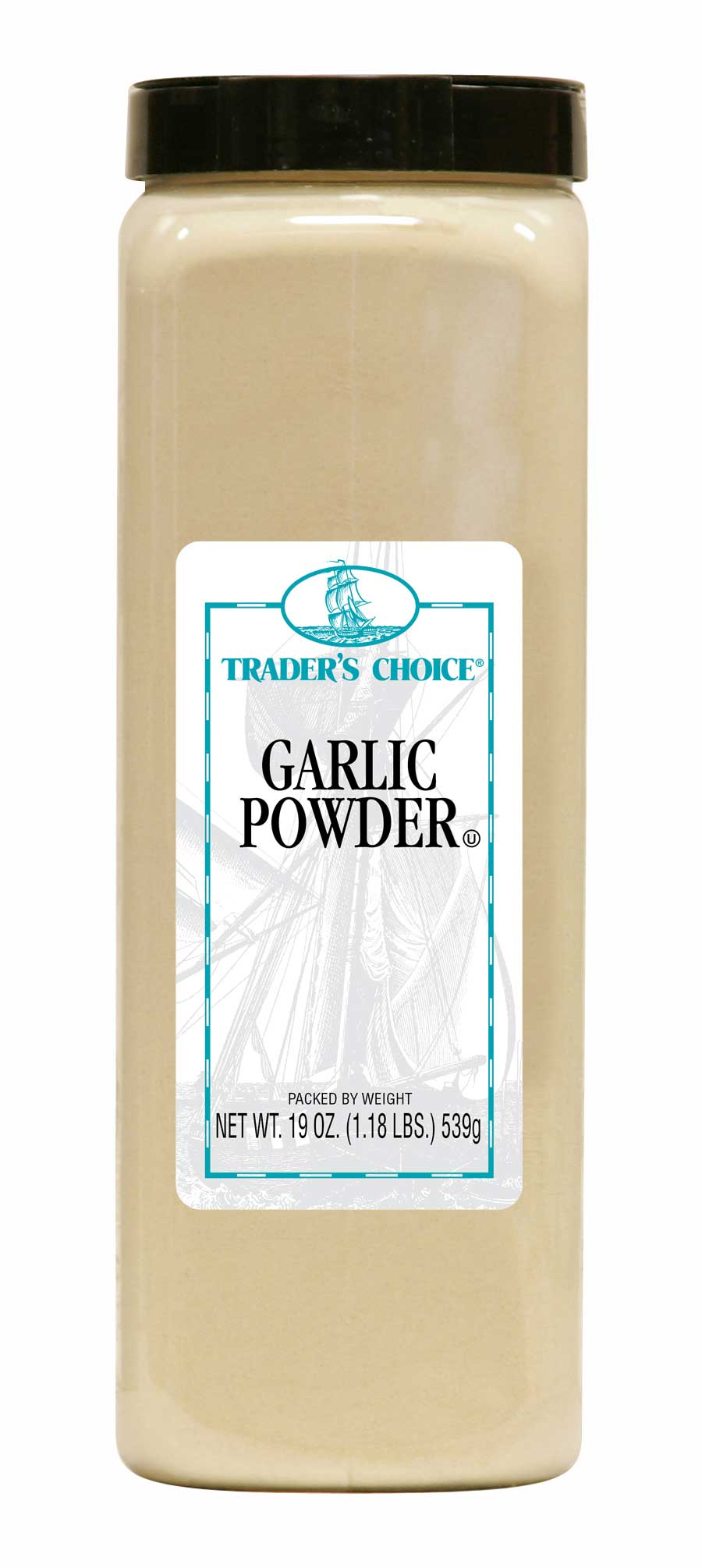 Traders Choice Garlic Powder - 19 oz. container, 6 per case