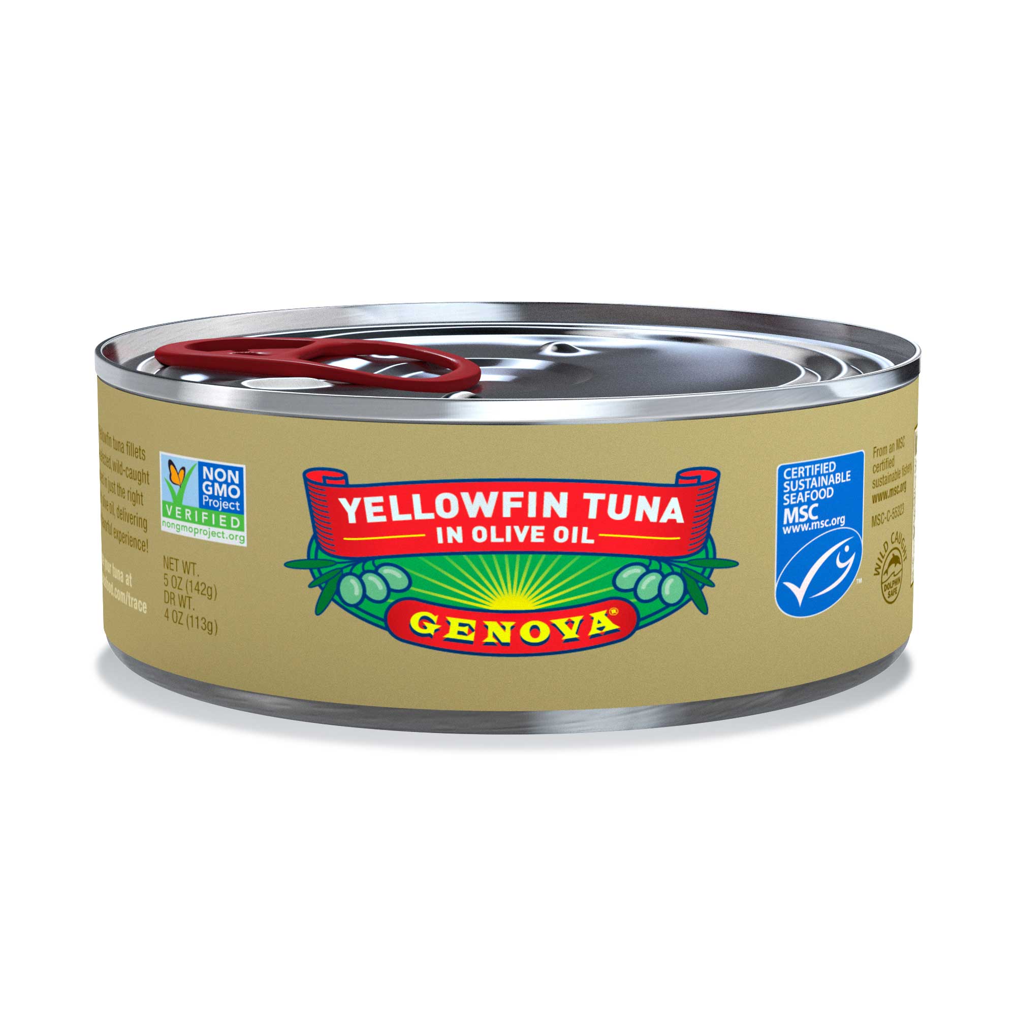Genova Tonno Yellowfin Tuna in Pure Olive Oil, 5 Ounce -- 24 per case ...