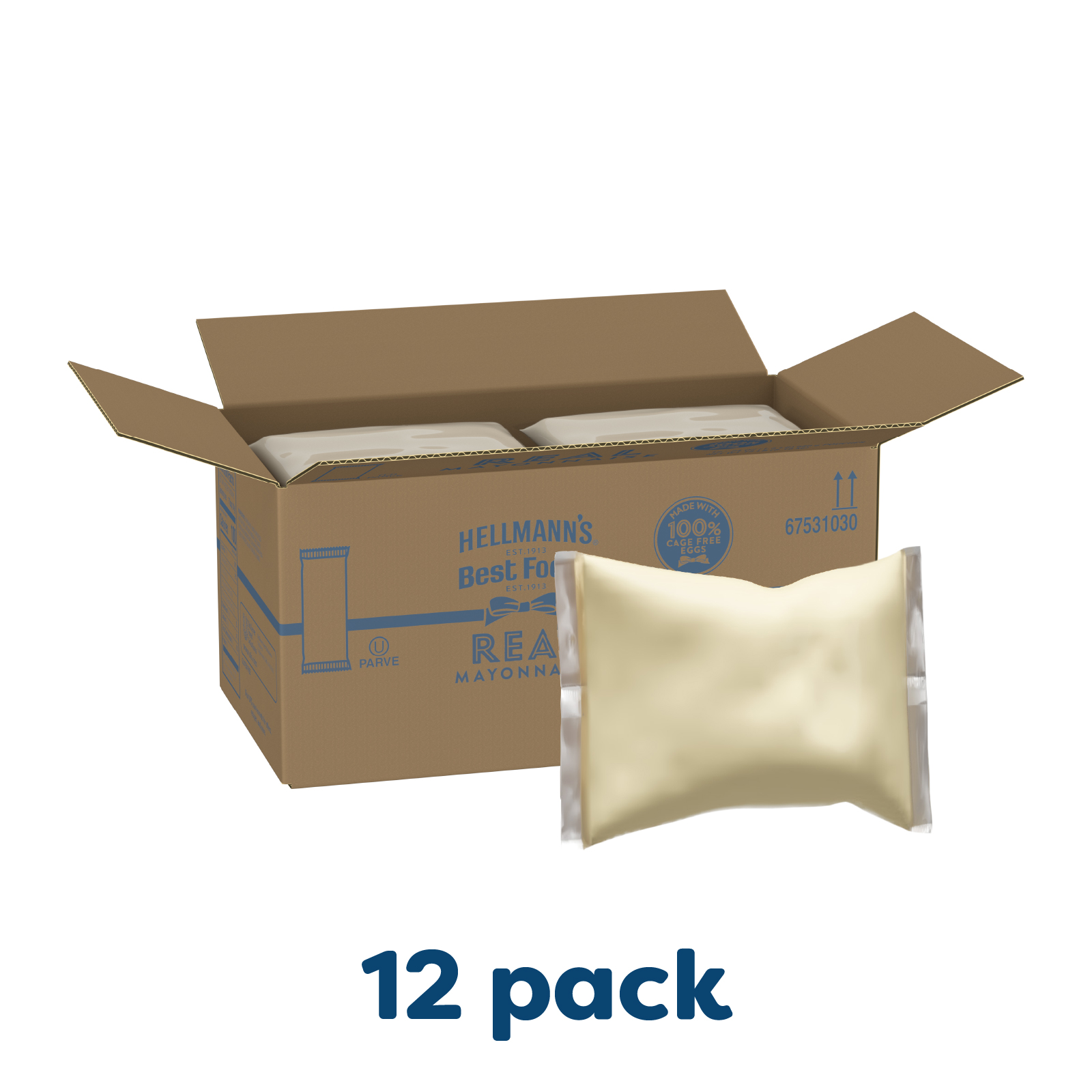 Hellmann's Real Mayonnaise Pouch, 24 Ounce -- 12 Per Case ...