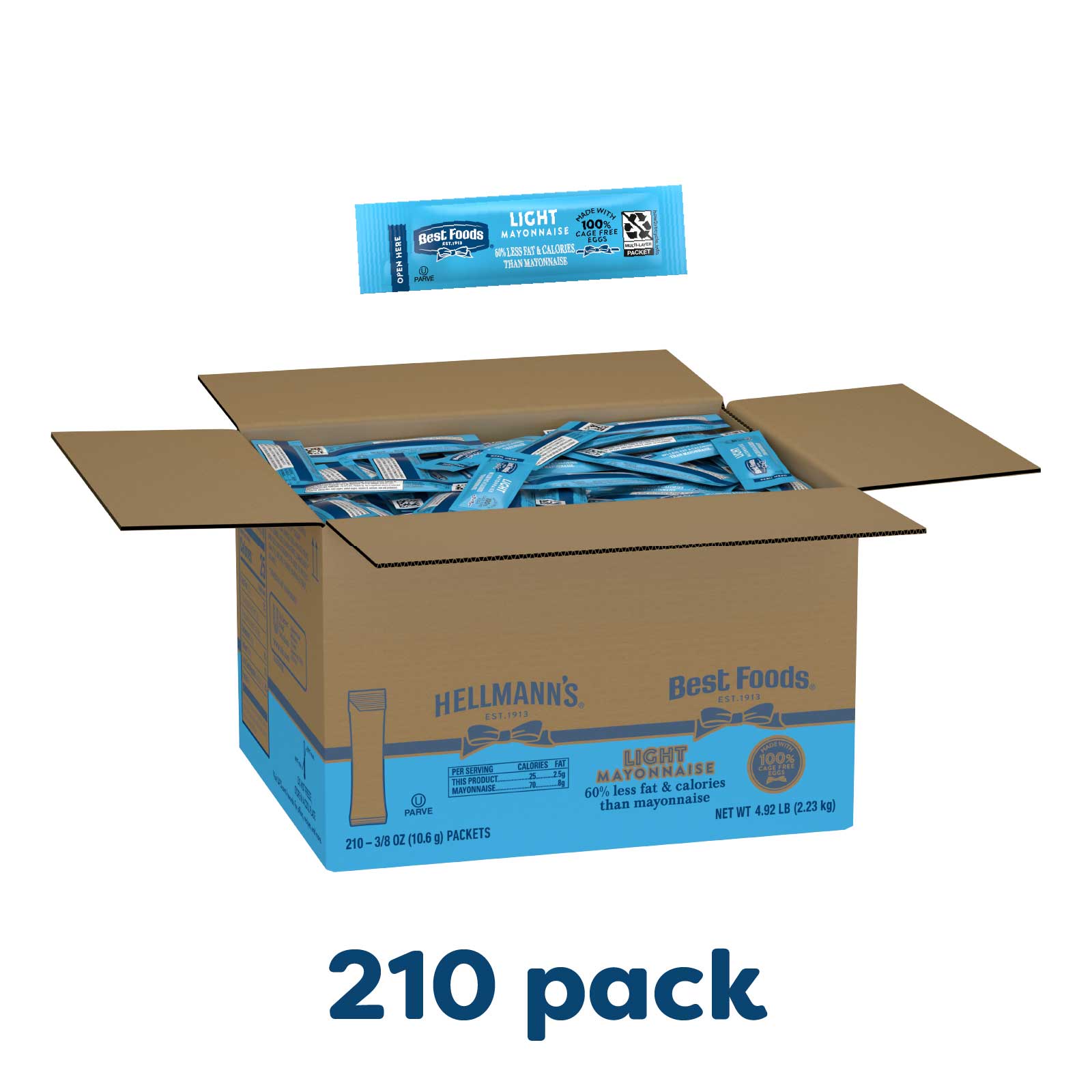 Best Foods Light Mayonnaise Stick Packets Case | FoodServiceDirect