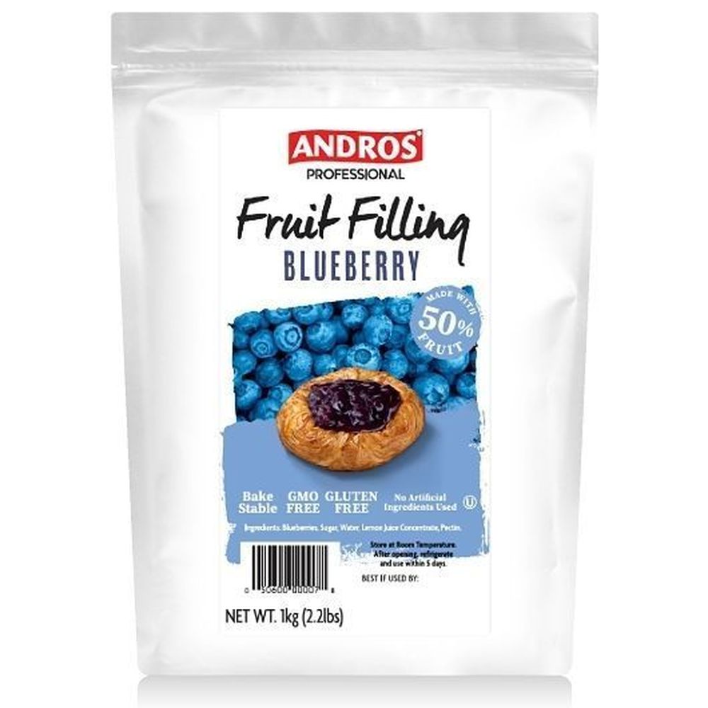 Andros Professional 50 Percent Blueberry Fruit Filling, 2.2 Pound -- 6 ...