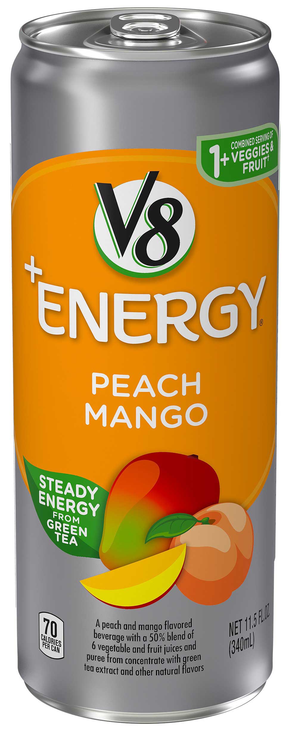 V8 Plus Energy Peach Mango Juice Drink Blend Case | FoodServiceDirect