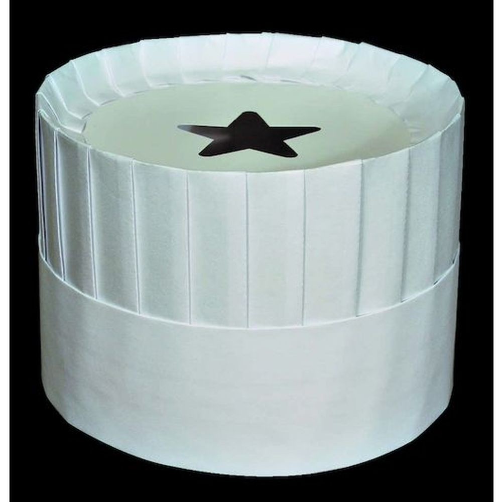 Disco 7 inch Pleated Style Chef Hat, 12 count | FoodServiceDirect.com ...