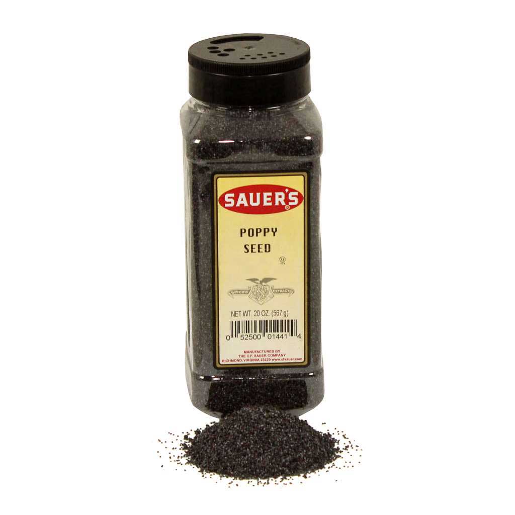 C.F. Sauer Foods Poppy Seed, 20 Ounce -- 6 per case.