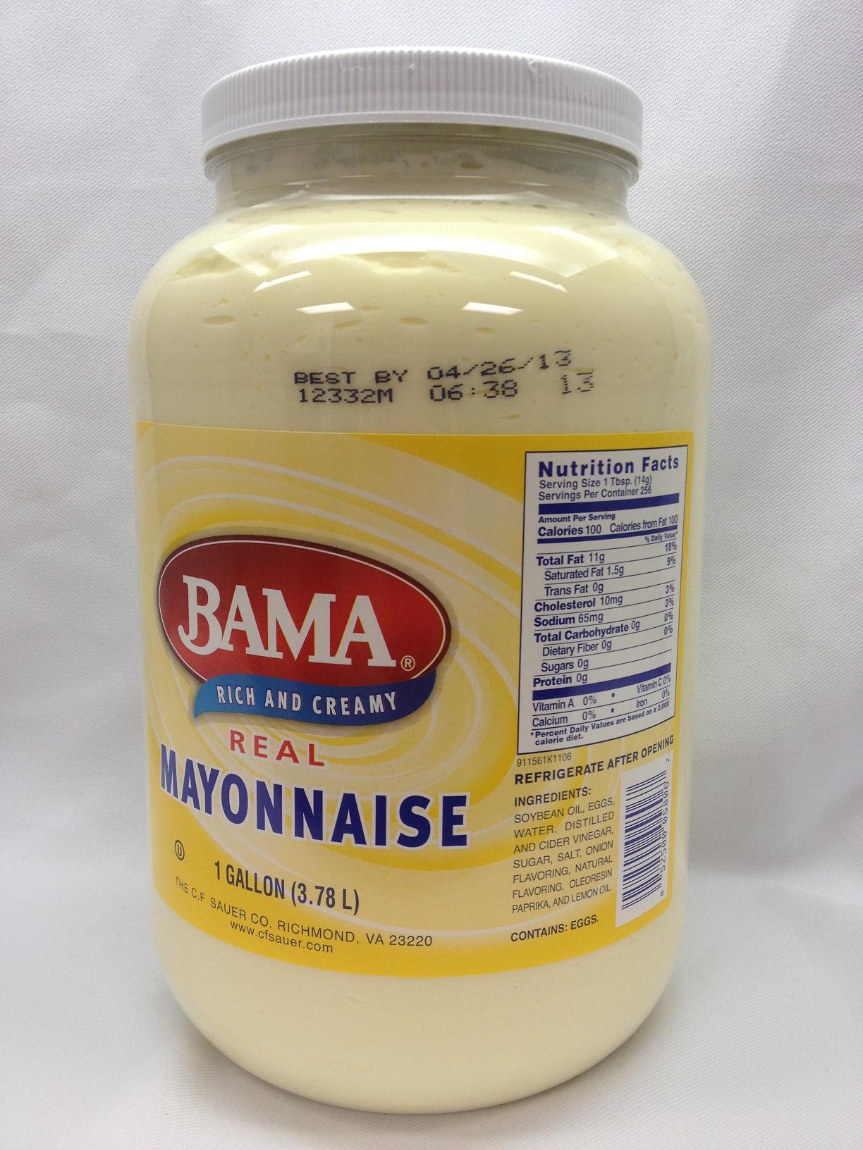 Bama Mayonnaise, 1 Gallon -- 4 per case. | FoodServiceDirect.com ...