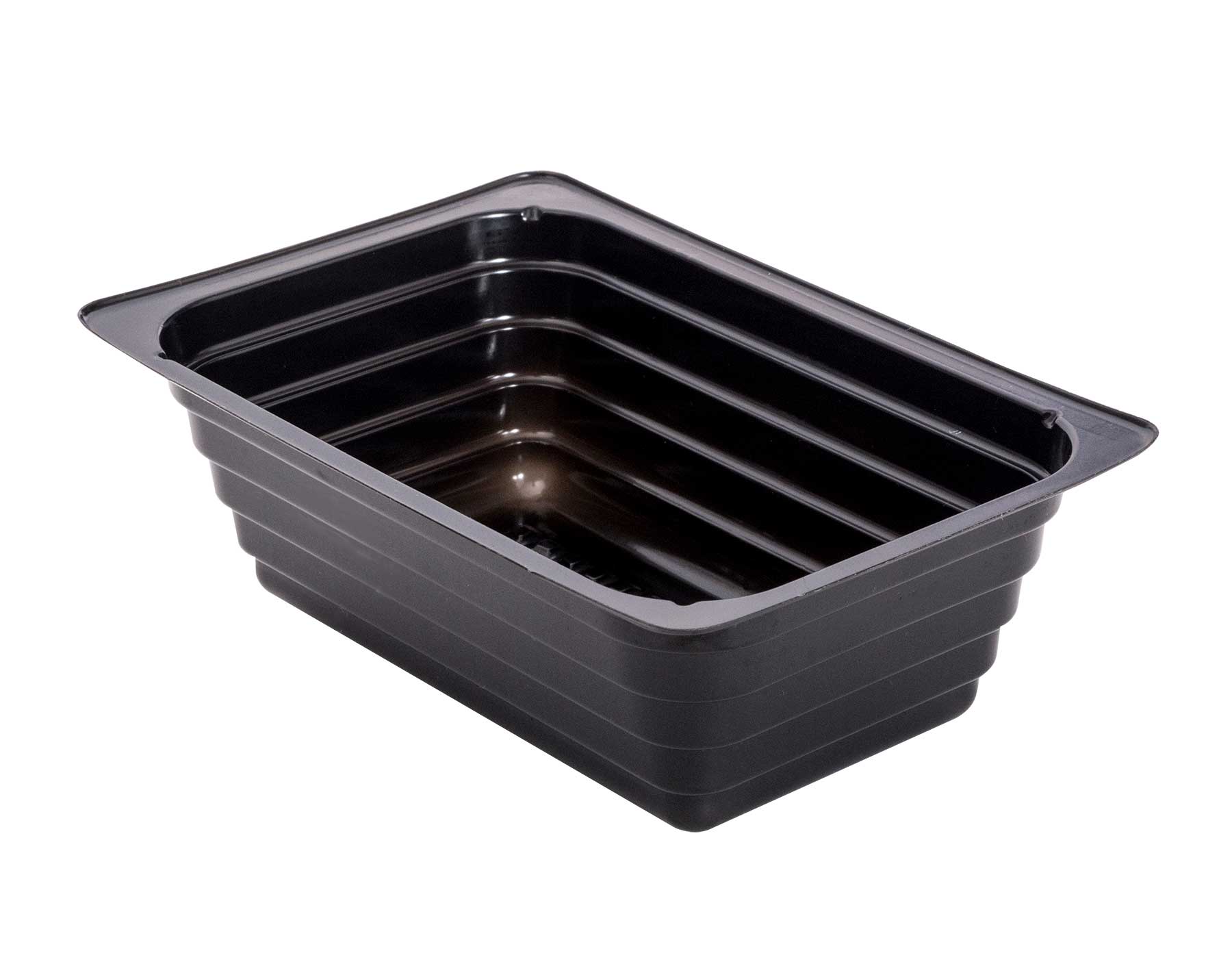 Par Pak Plastic Black Food Tray, 8 Ounce -- 1000 per case.