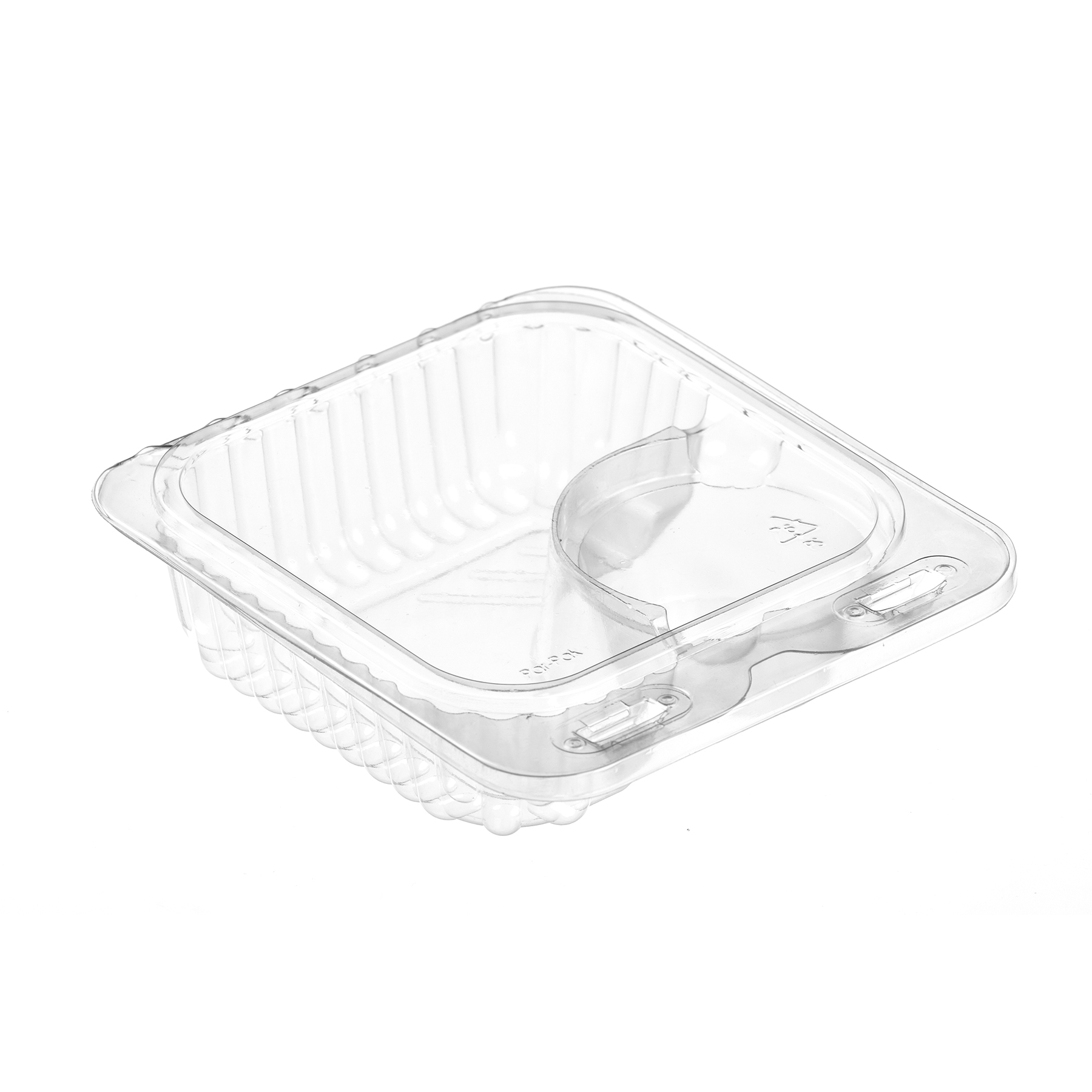 Par Pak Plastic Clear 1 Compartment Carryout Container with Hinged Lid ...