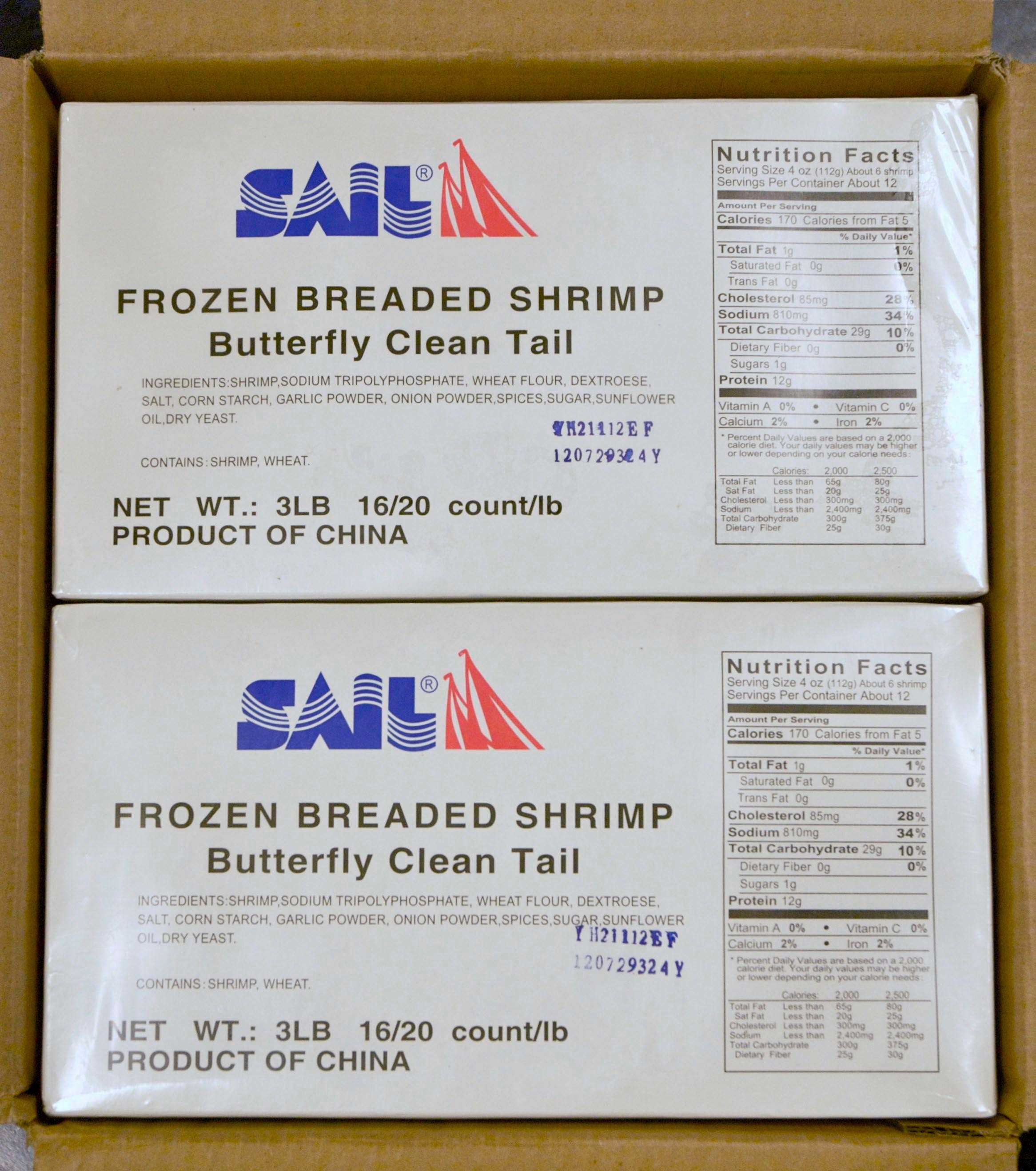 Sail 16 to 20 Count Breaded Butterfly Peeled and Deveined Shrimp, 3 ...