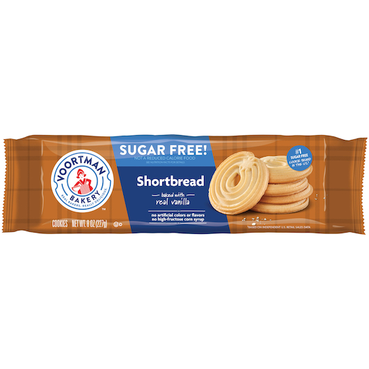 Voortman Sugar Free Shortbread Cookies, 8 Ounce -- 12 per case