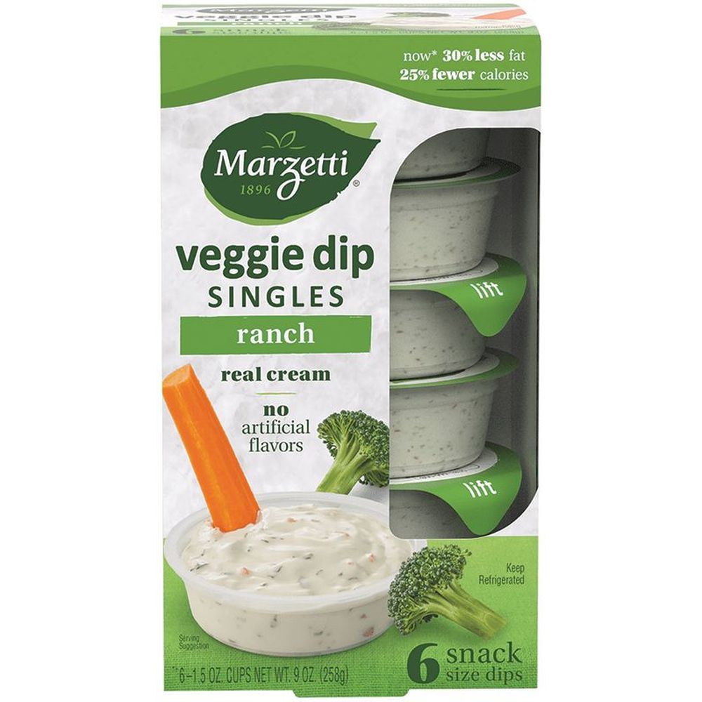 Marzetti Singles Ranch Veggie Dip - Snack Pack, 9 Ounce -- 12 per case ...