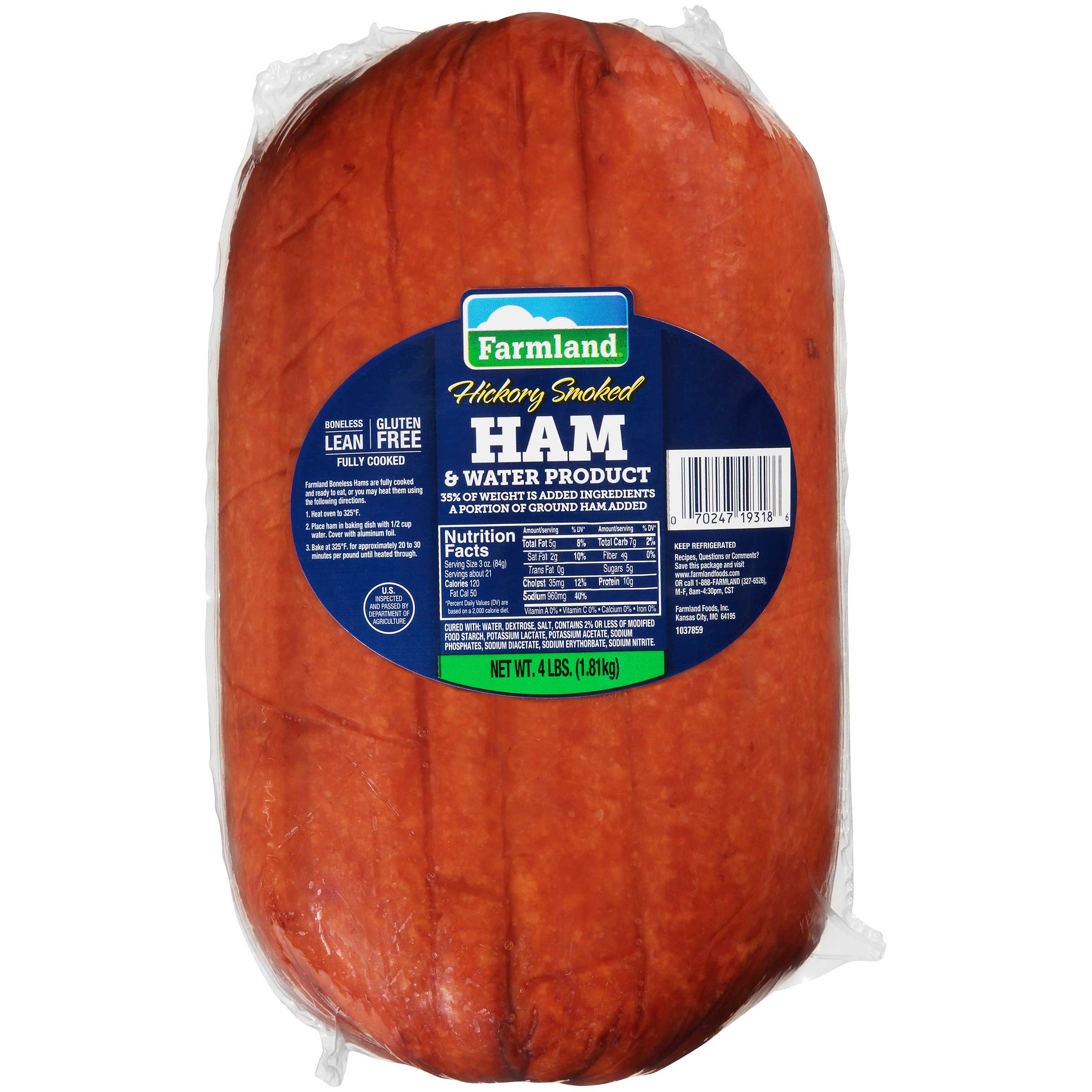 Farmland Boneless Smoked Ham and Water Product Case | FoodServiceDirect