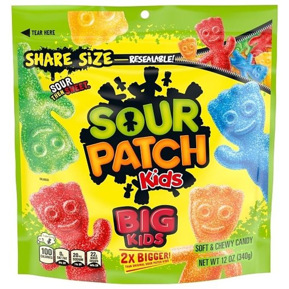 Sour Patch Kids Big Soft and Chewy Candy, 12 Ounce - 5 per case
