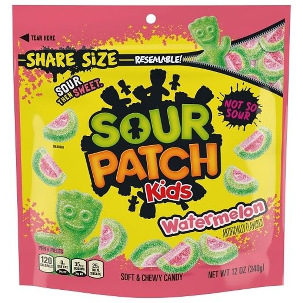 Sour Patch Kids Watermelon Soft and Chewy Candy, 12 Ounce -- 5 per case