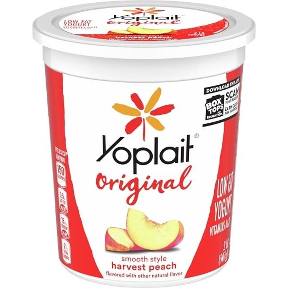 Yoplait Original Harvest Peach Yogurt Case | FoodServiceDirect