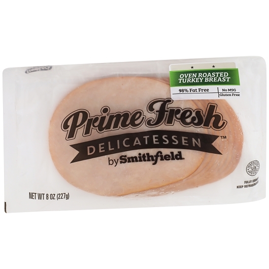 Smithfield Prime Fresh Premium Sliced Oven Roasted Turkey Breast, 0.438 ...