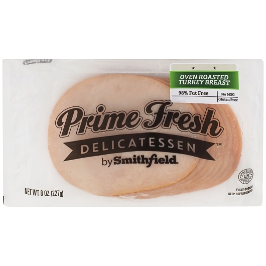 Smithfield Prime Fresh Premium Sliced Oven Roasted Turkey Breast, 0.438 ...