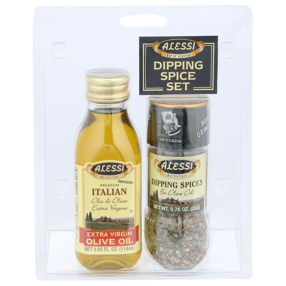 Alessi Extra Virgin Olive Oil and Dipping Spice Set, set of 2 -- 6 per case