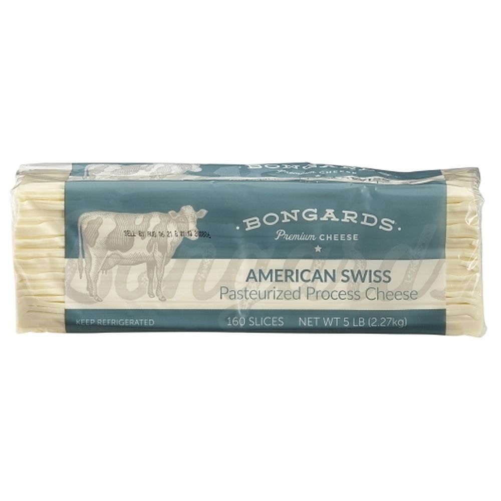 Bongards Pasteurized Process Horizontal American Swiss Cheese Slice, 5 ...
