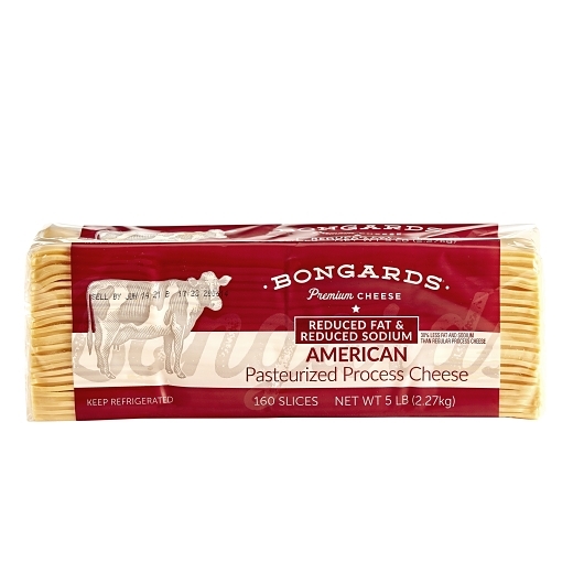 Bongards Yellow Reduced Fat and Sodium Processed American Cheese Slice ...