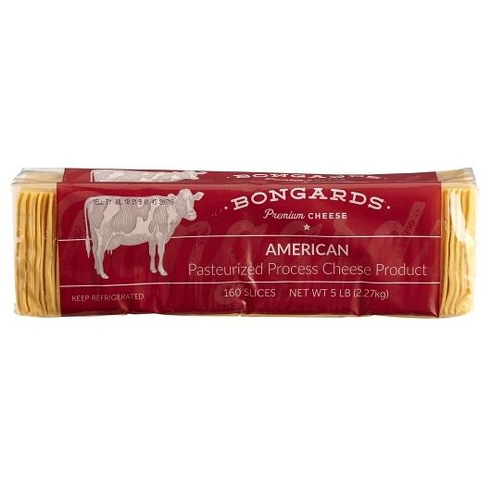 Bongards Yellow Processed Vertical American Cheese Slice, 5 Pound -- 4 ...