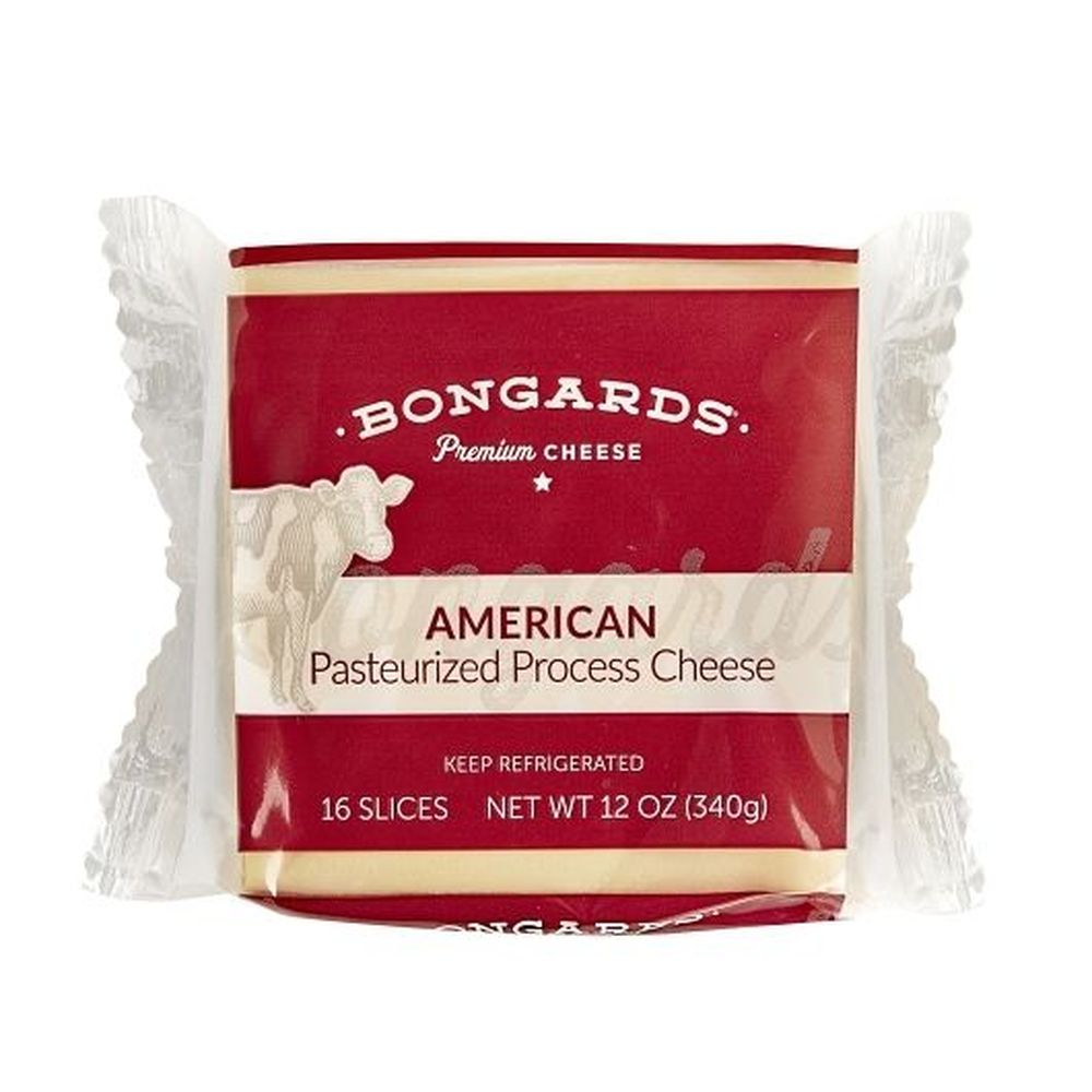 Bongards Yellow Processed American Cheese Slice, 12 Ounce -- 12 per case