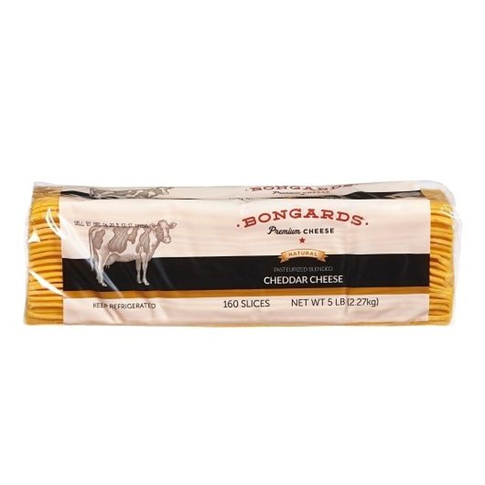 Bongards Pasteurized Blended Yellow Cheddar Cheese Slice, 5 Pound -- 4 ...