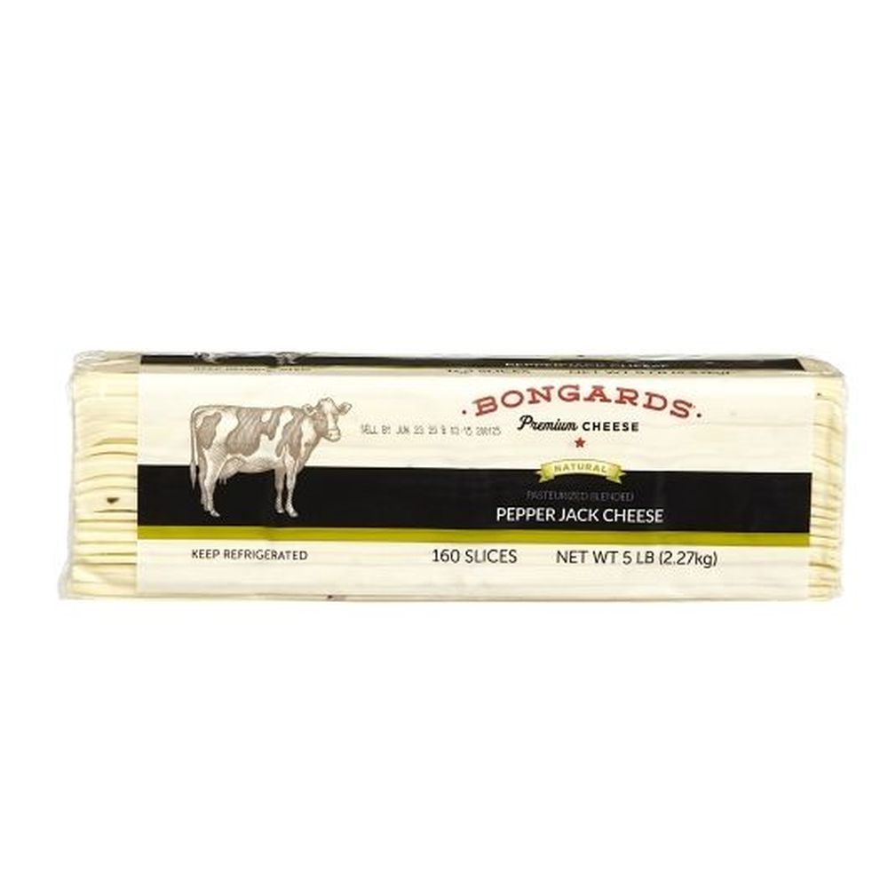 Bongards Pasteurized Blended Pepper Jack Cheese Slice, 5 Pound -- 4 per ...