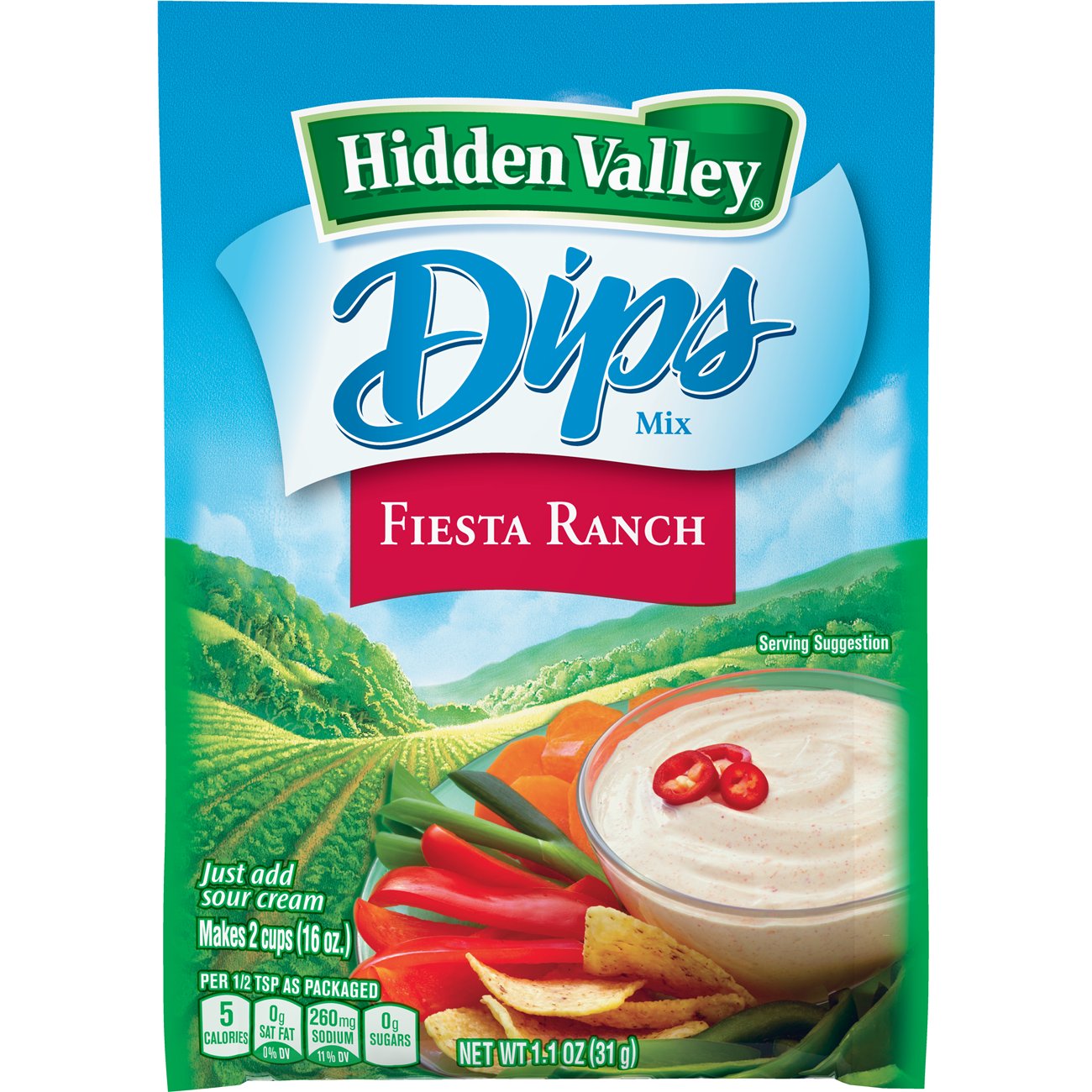 Hidden Valley Fiesta Ranch Party Dip, 24 Case -- 1 Ounce