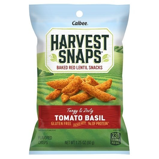 Harvest Snaps Tomato Basil Green Pea Veggie Snack Crisps - Caddy, 1.75 ...