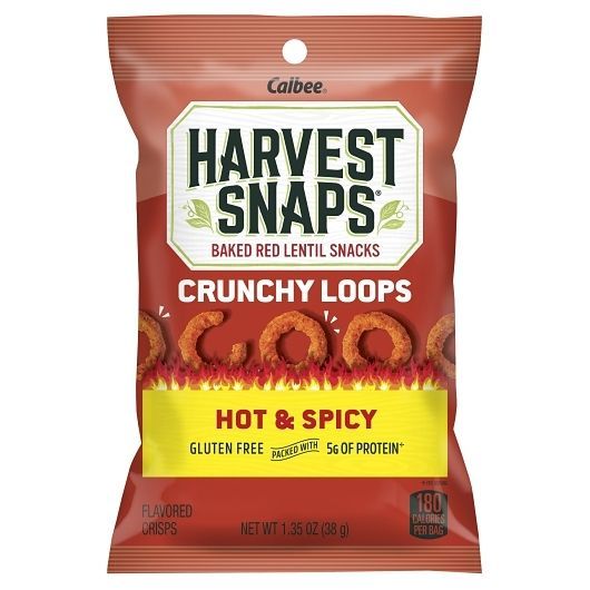 Harvest Snaps Hot and Spicy Crunchy Loops, 1.35 Ounce -- 36 per case