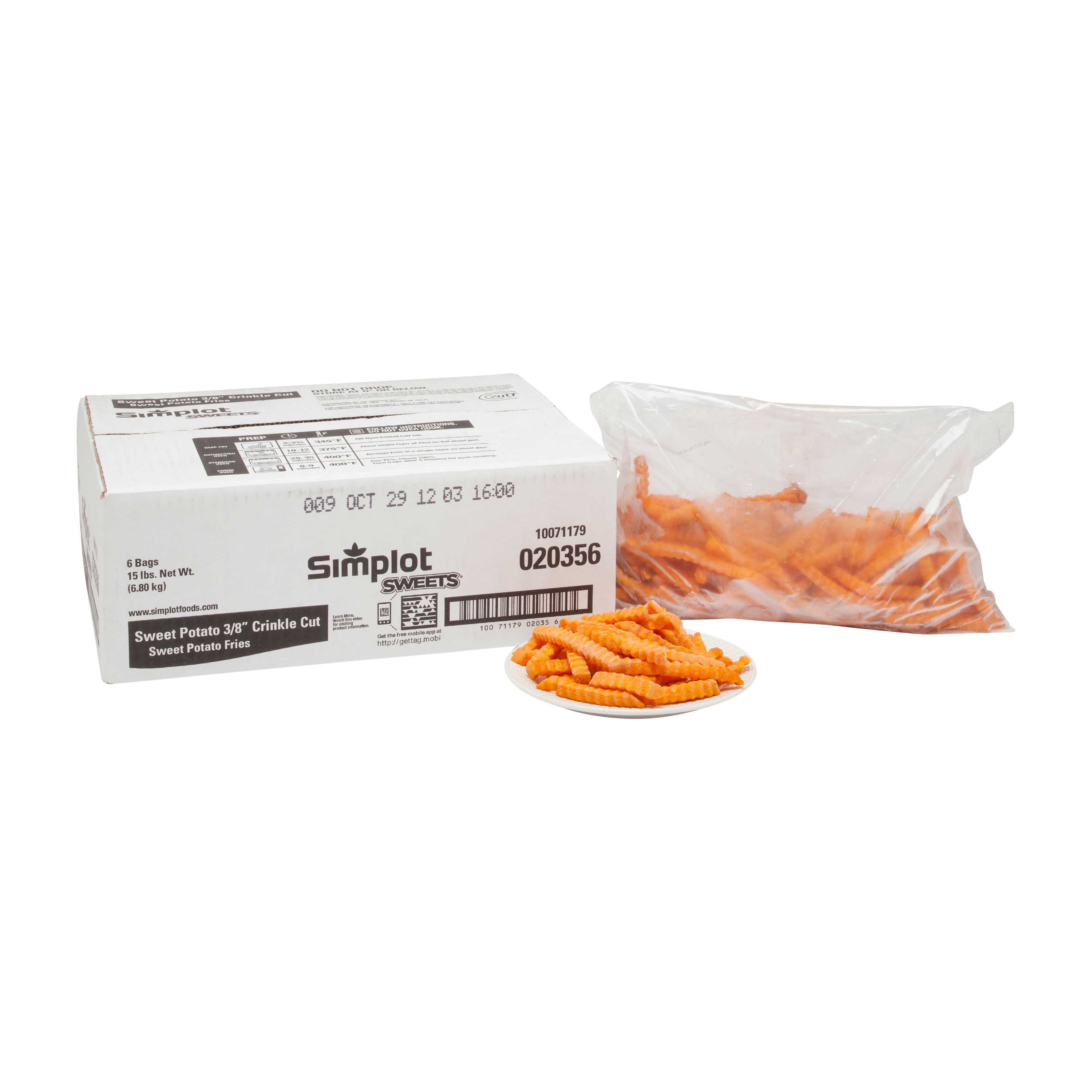 Simplot Sweets Sweet Potato Crinkle-Cut Fries Case | FoodServiceDirect