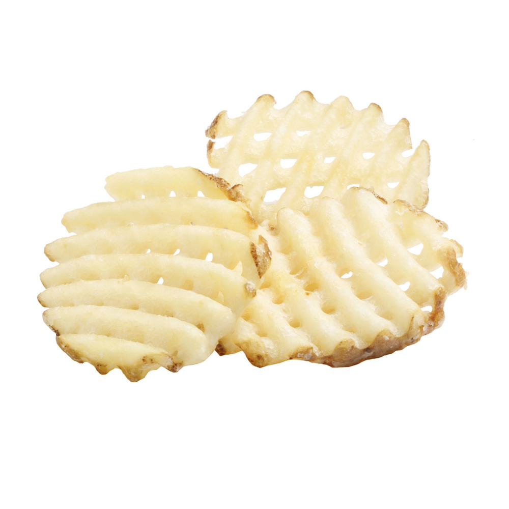 Simplot Conquest Clear Coated Lattice Cut Fries Case | FoodServiceDirect