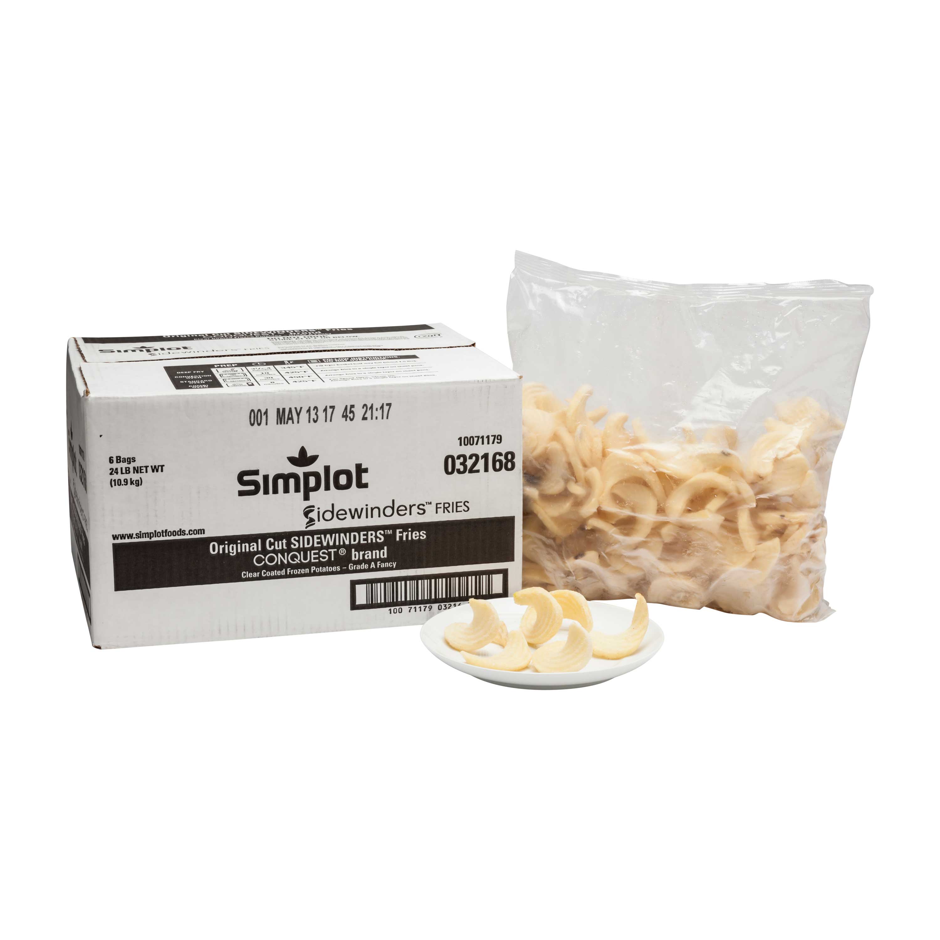 Simplot SIDEWINDERS Clear Coated Fries Case | FoodServiceDirect