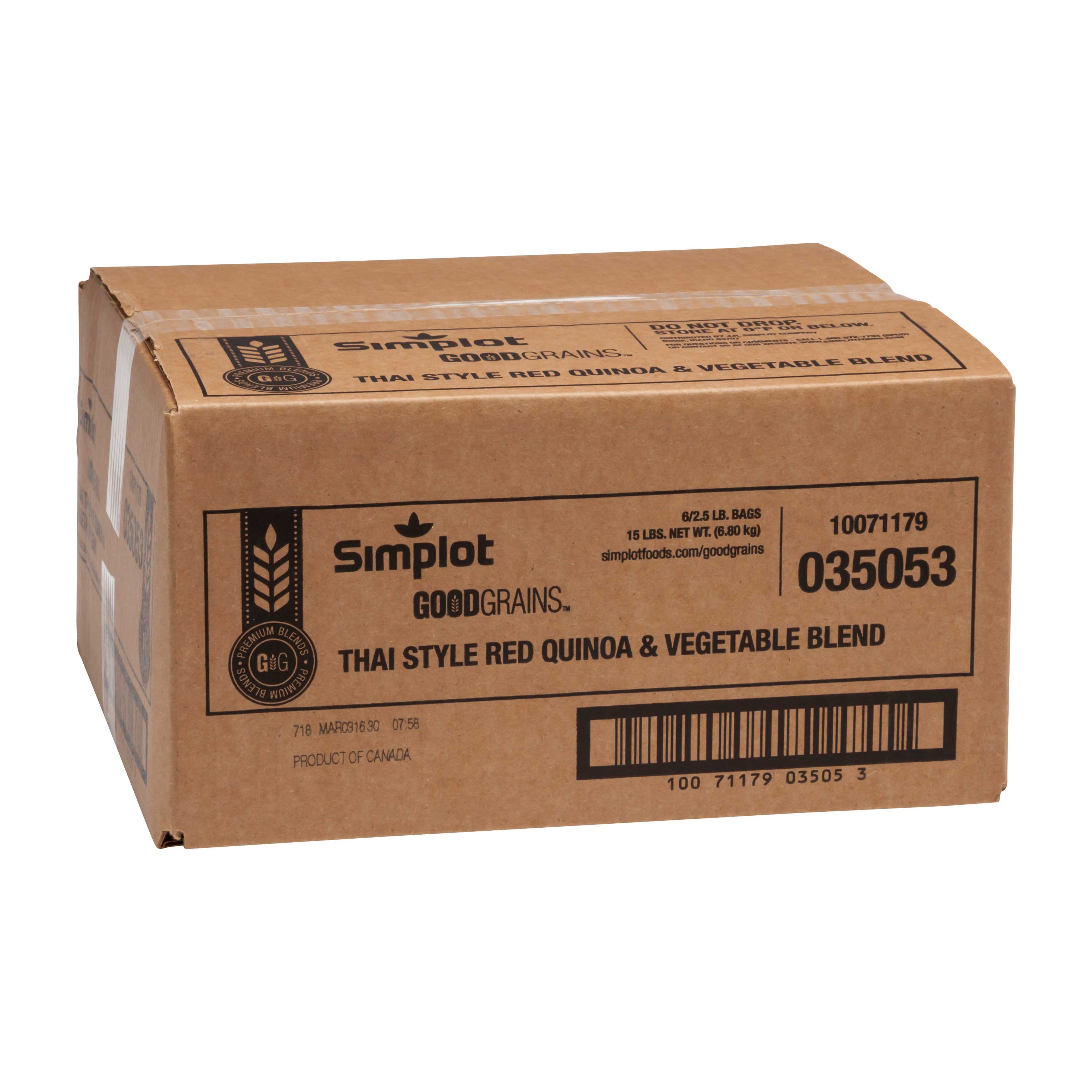 Simplot Good Grains Thai Quinoa and Vegetable Blend Case ...