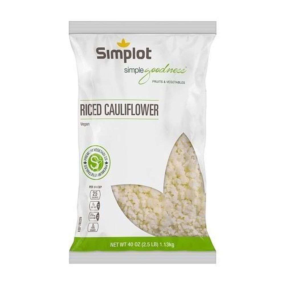 Simplot Simple Goodness Premium Vegetables Riced Cauliflower, 2.5 Pound ...