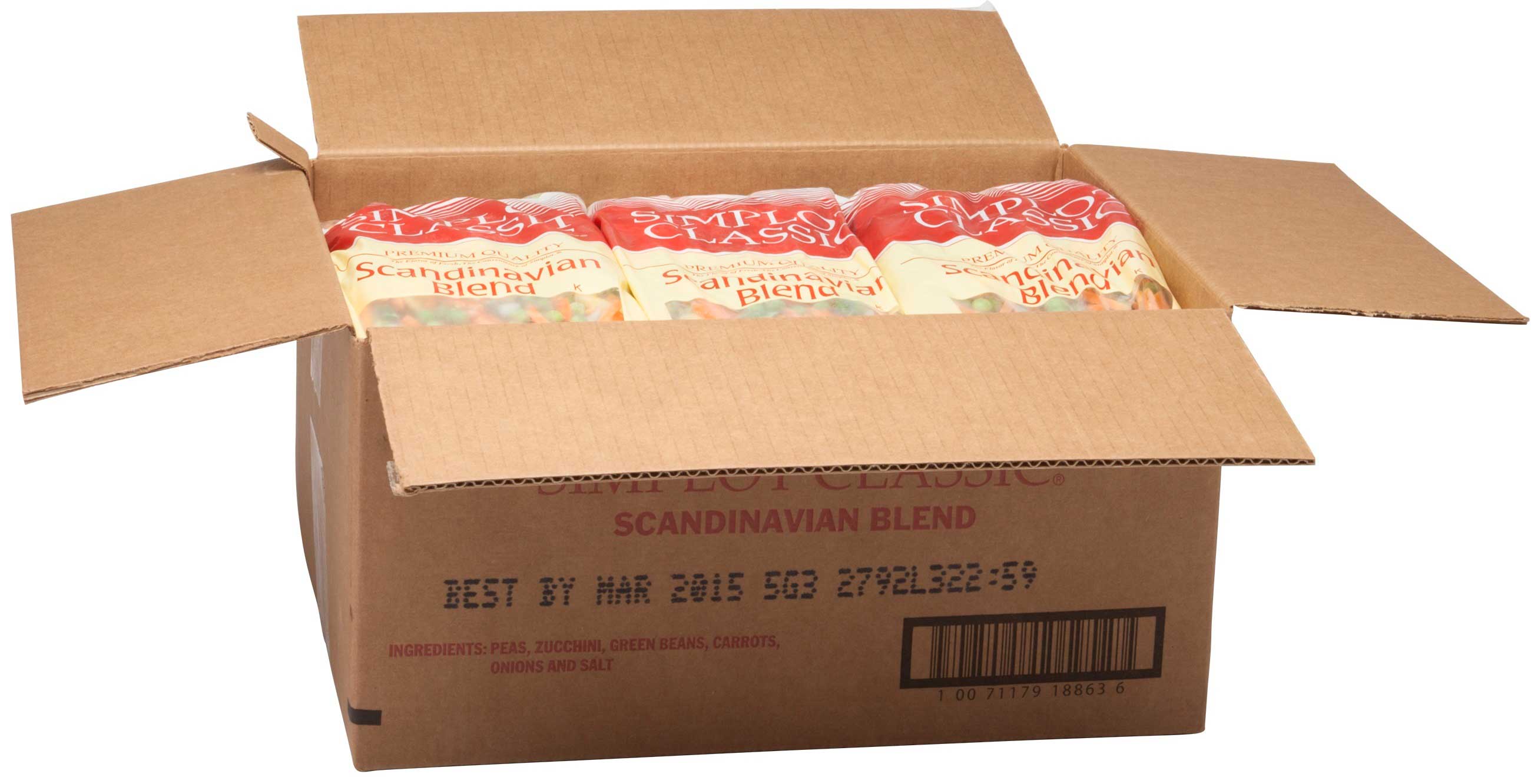 Simplot Scandinavian Vegetable Blend, 32 Ounce Package -- 12 per case