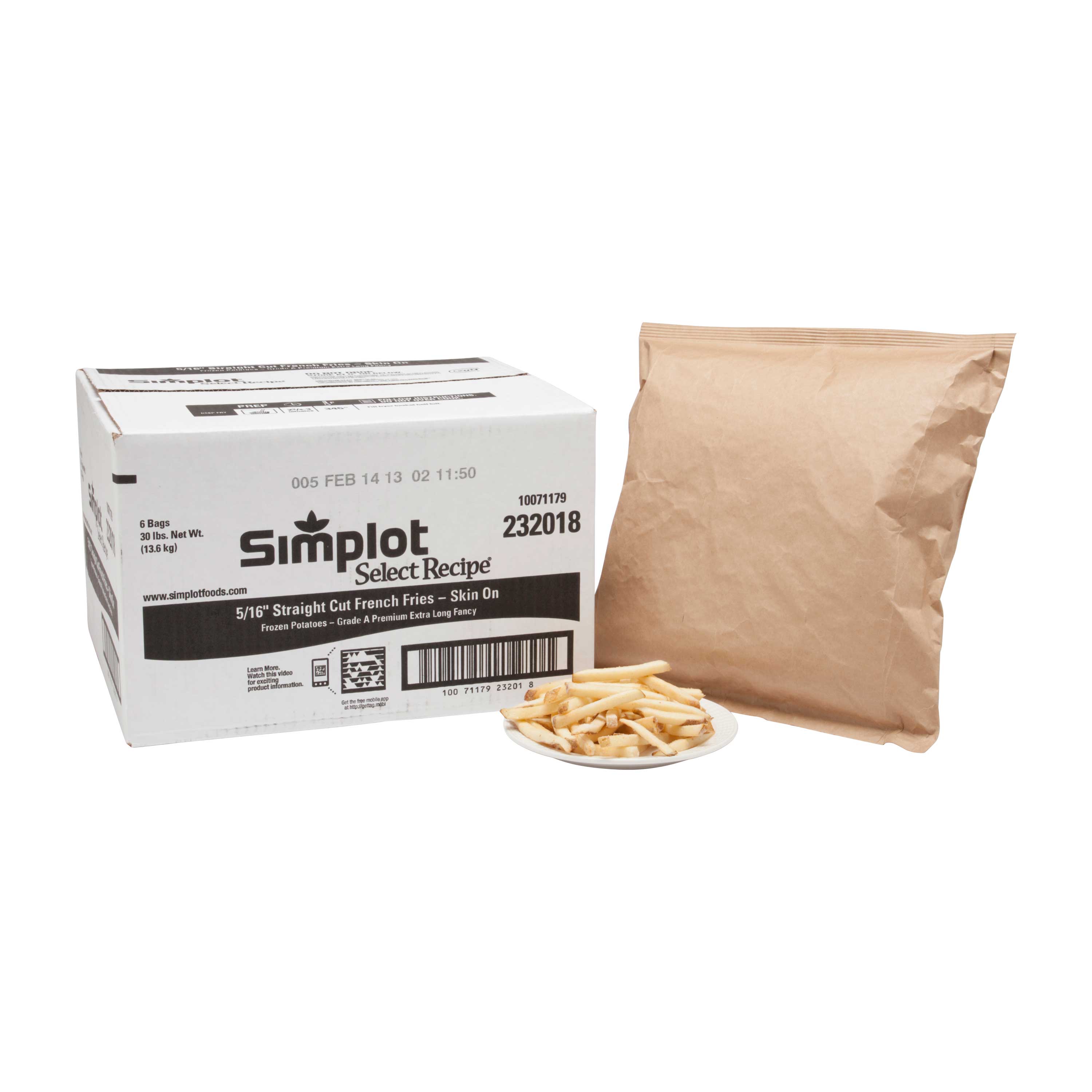 Simplot Straight Cut French Fry, 5 Pound -- 6 per case.