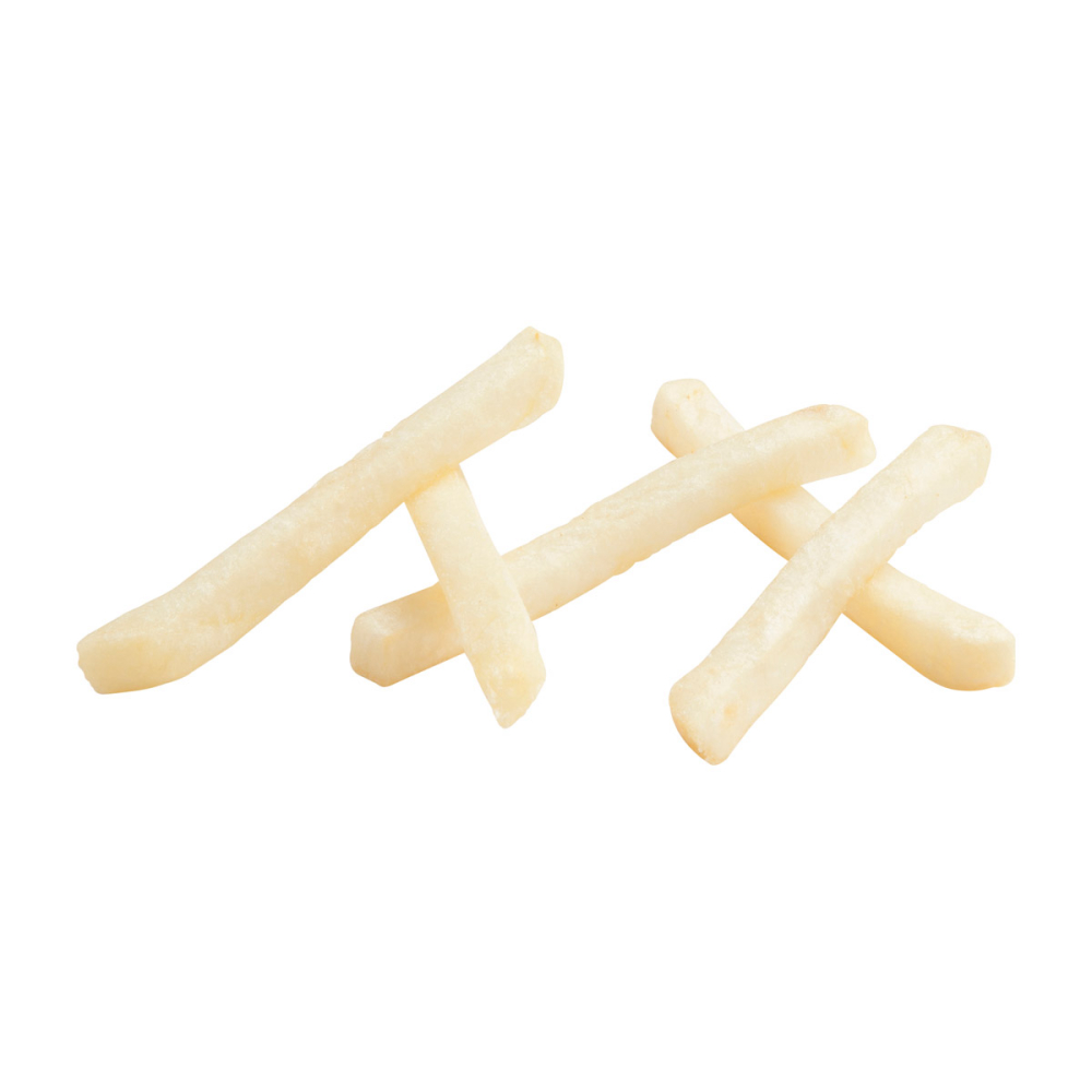 Simplot Blue Ribbon Straight Cut Potato Fries, 5 Pound -- 6 per case.